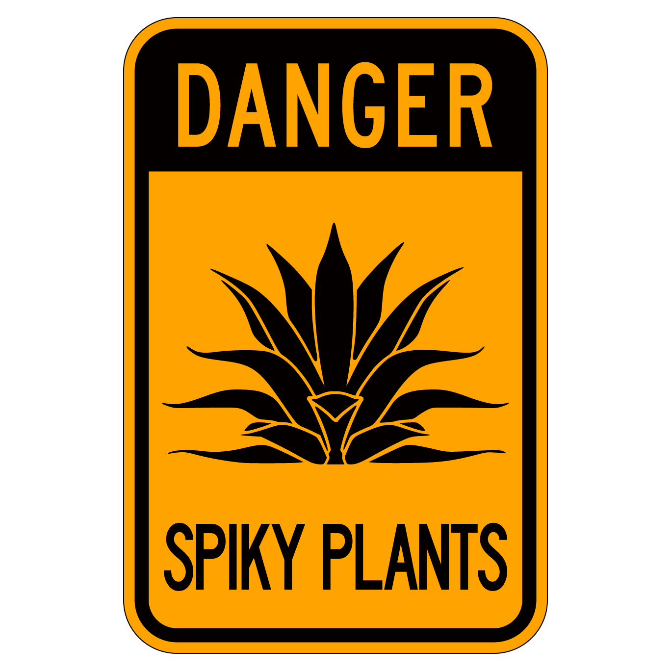 DANGER SPIKY PLANTS 【BSGA10】 | アメリカンデザインの看板で、あなたのスペースを本場の雰囲気に！｜BEST ...