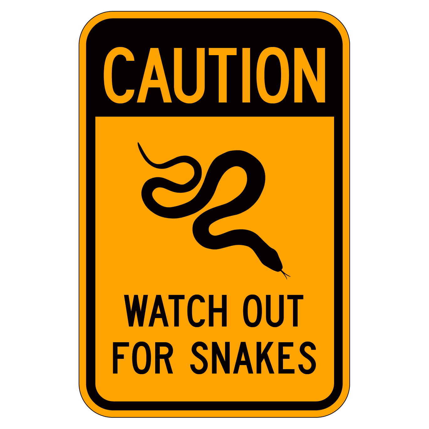 CAUTION WATCH OUT FOR SNAKES【BSOL04】 | アメリカンデザインの看板で、あなたのスペースを本場の雰囲気に！｜BEST SIGN AND GRAPHIX