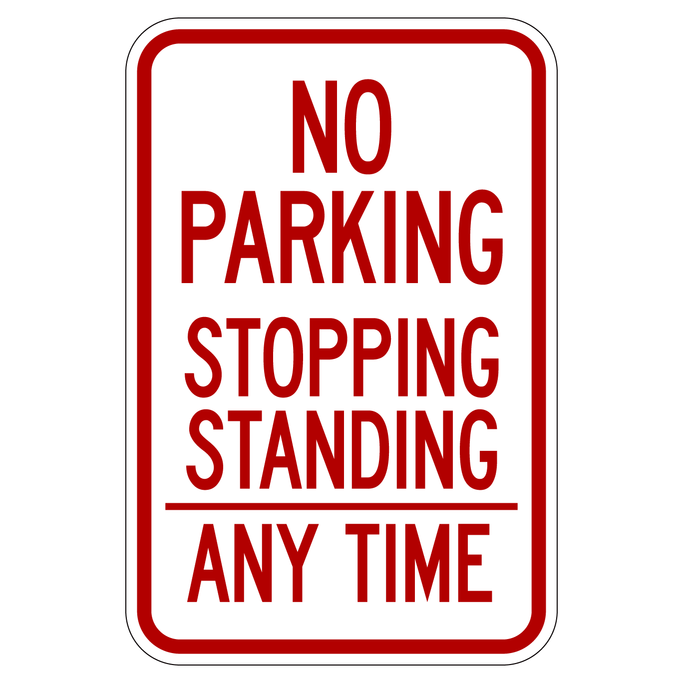 NO PARKING STOPPING STANDING ANY TIME 【BSPA03】 | アメリカンデザインの看板で、あなたのスペース ...