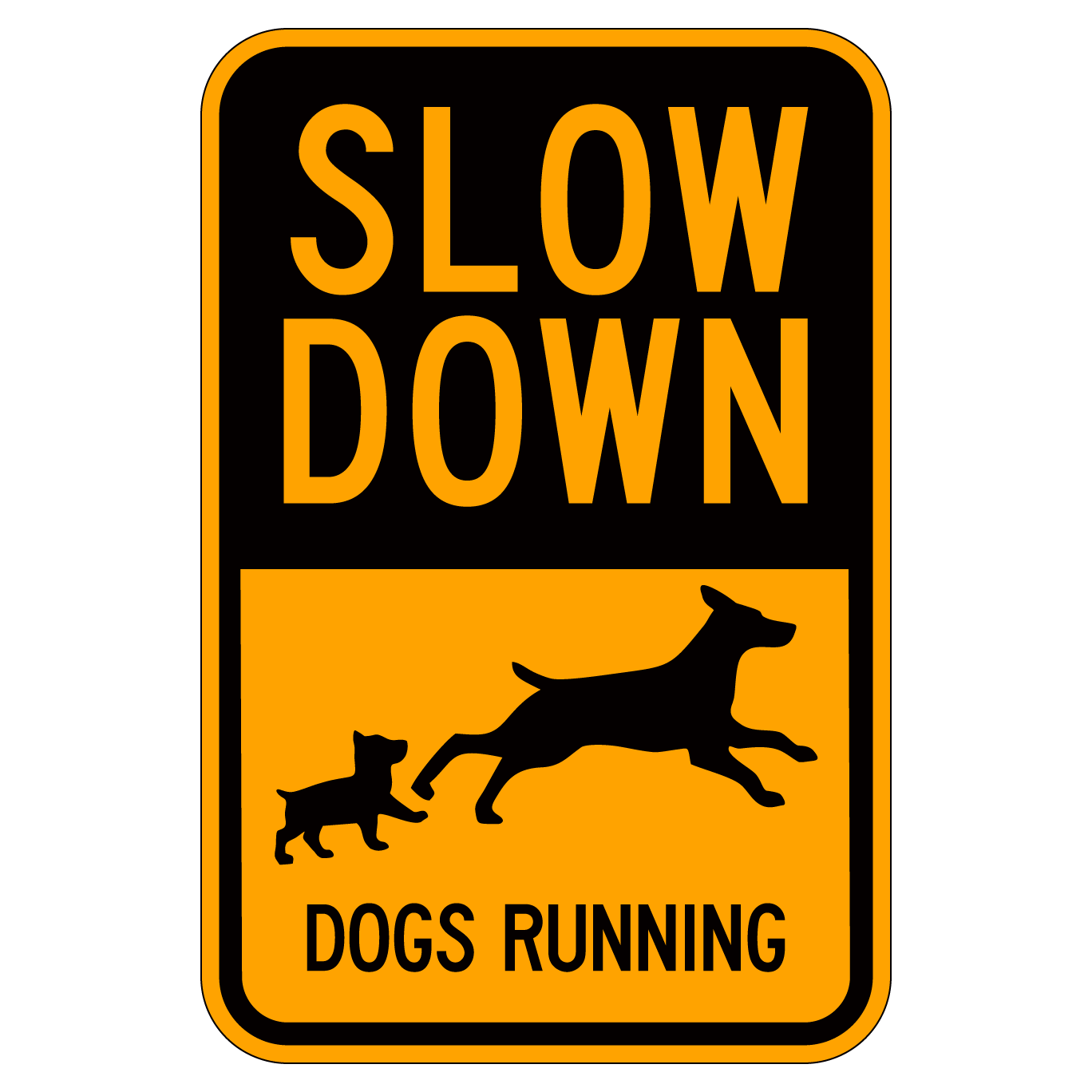 SLOW DOWN DOGS RUNNING 【BSPE03】 | アメリカンデザインの看板で、あなたのスペースを本場の雰囲気に！｜BEST ...