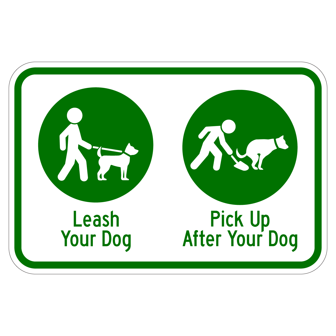 Leash Your Dog Pick Up After Your Dog 【BSPE09】 | アメリカンデザインの看板で、あなたのスペース ...