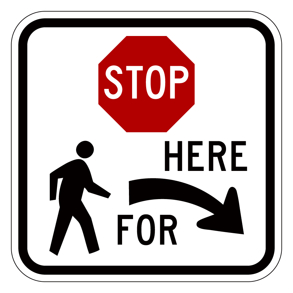 STOP HERE FOR PEDESTRIAN RIGHT【BSRT20】 | アメリカンデザインの看板で、あなたのスペースを本場の雰囲気に ...